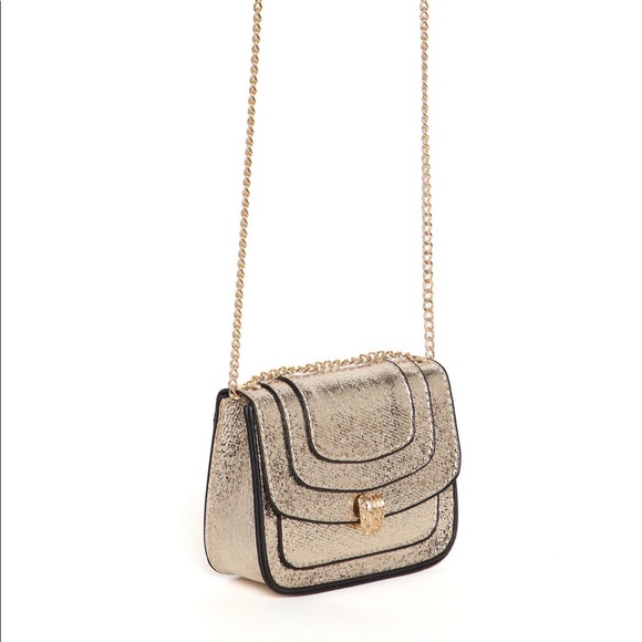 Bags | Gold Mini Crossbody Bag | Poshmark